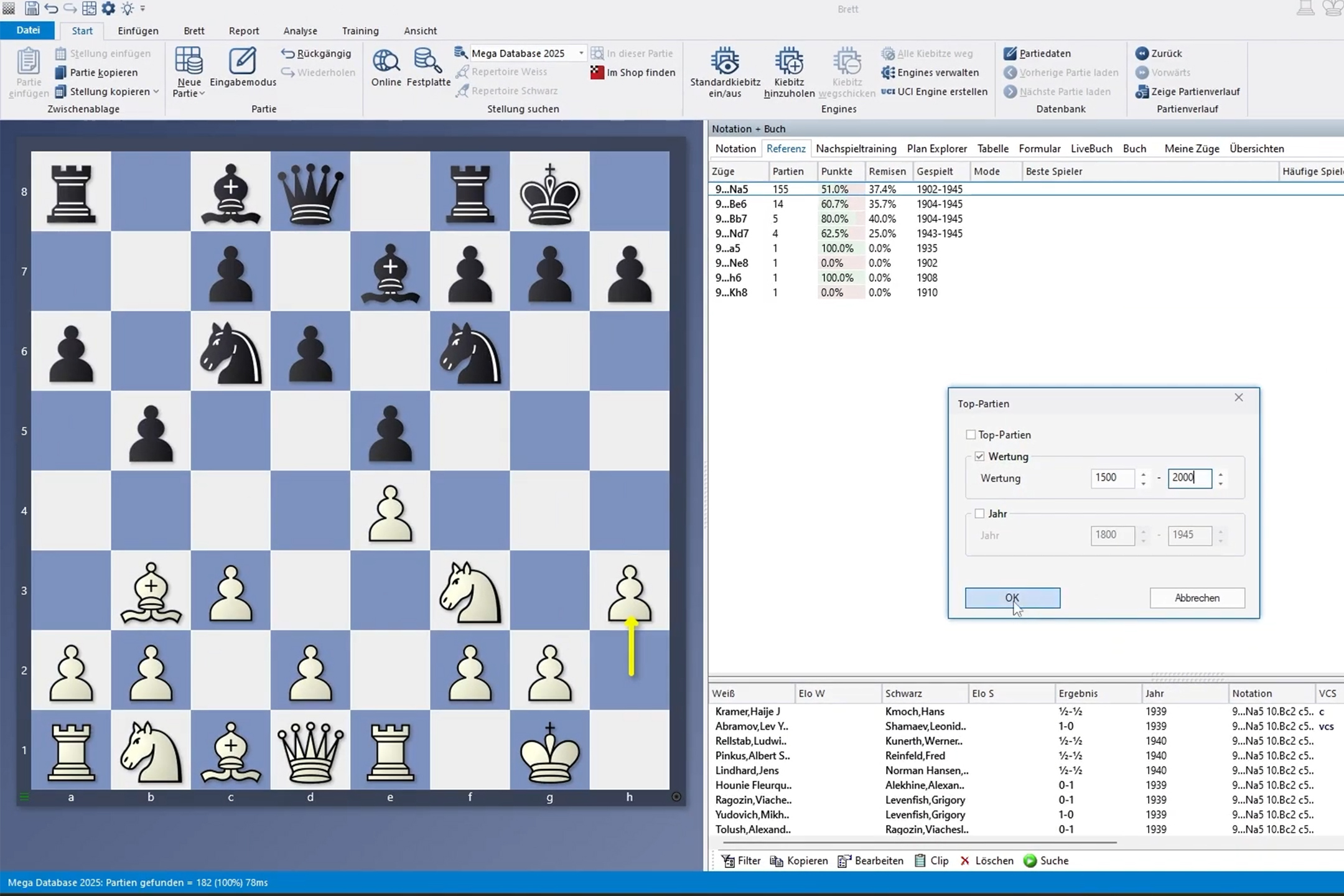 ChessBase 18: Neue Funktionen in der Referenzsuche | ChessBase