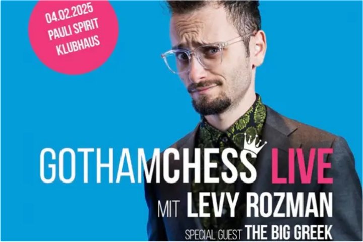 Internetstar Levy "Gotham Chess" Rozman live in Hamburg | ChessBase